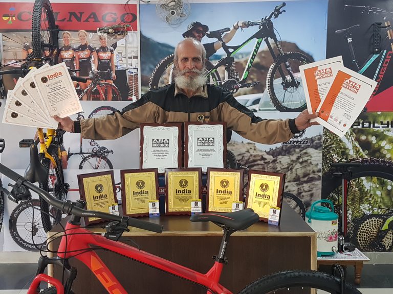 FIRST SENIOR CITIZEN FASTEST & WORLDS LONGEST SOLO CYCLE RIDE COVERING ...