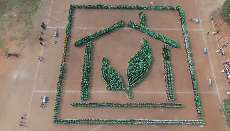 LARGEST GO GREEN HUMAN FORMATION - Asia Book of Records
