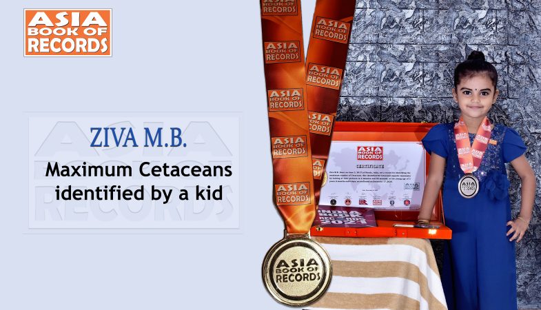 MAXIMUM CETACEANS IDENTIFIED BY A KID - Asia Book of Records