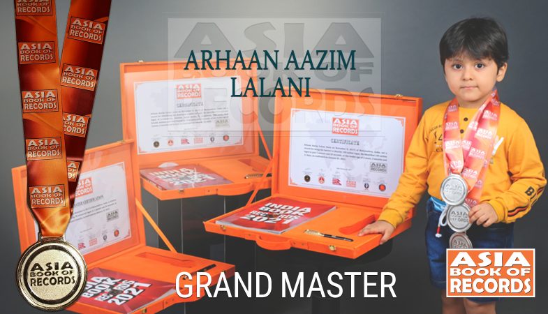 Grand Master – Arhaan Aazim Lalani - Asia Book of Records