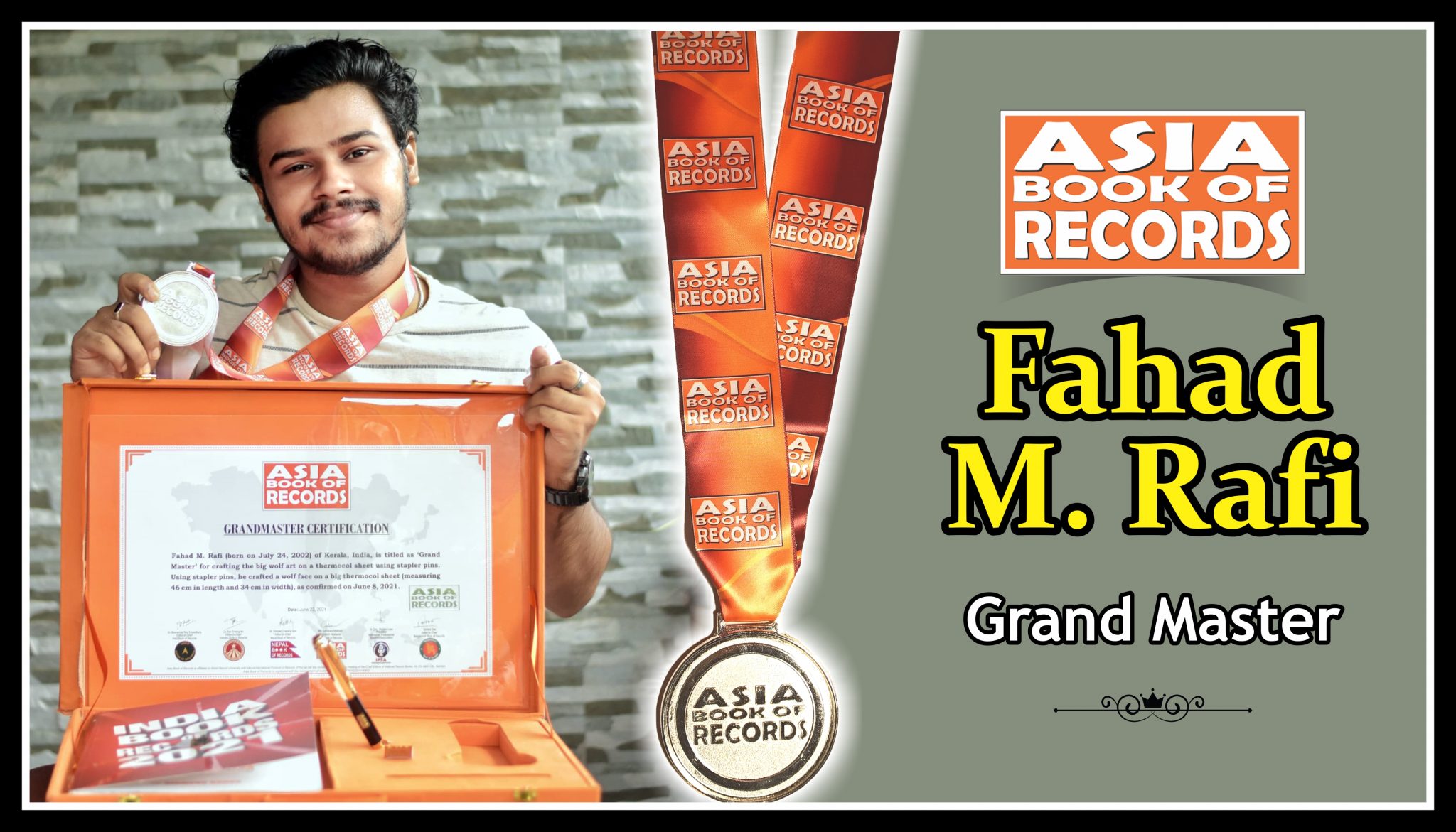 Grand Master – Fahad M. Rafi - Asia Book of Records