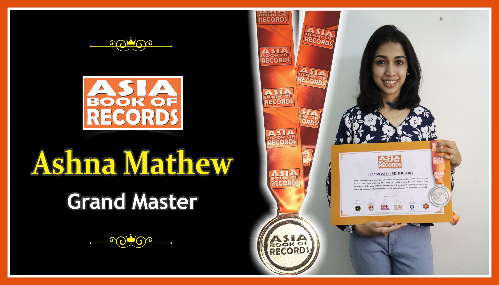 Grand Master – Ashna Mathew - Asia Book of Records