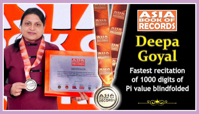 Fastest recitation of 1000 digits of Pi value blindfolded - Asia Book ...