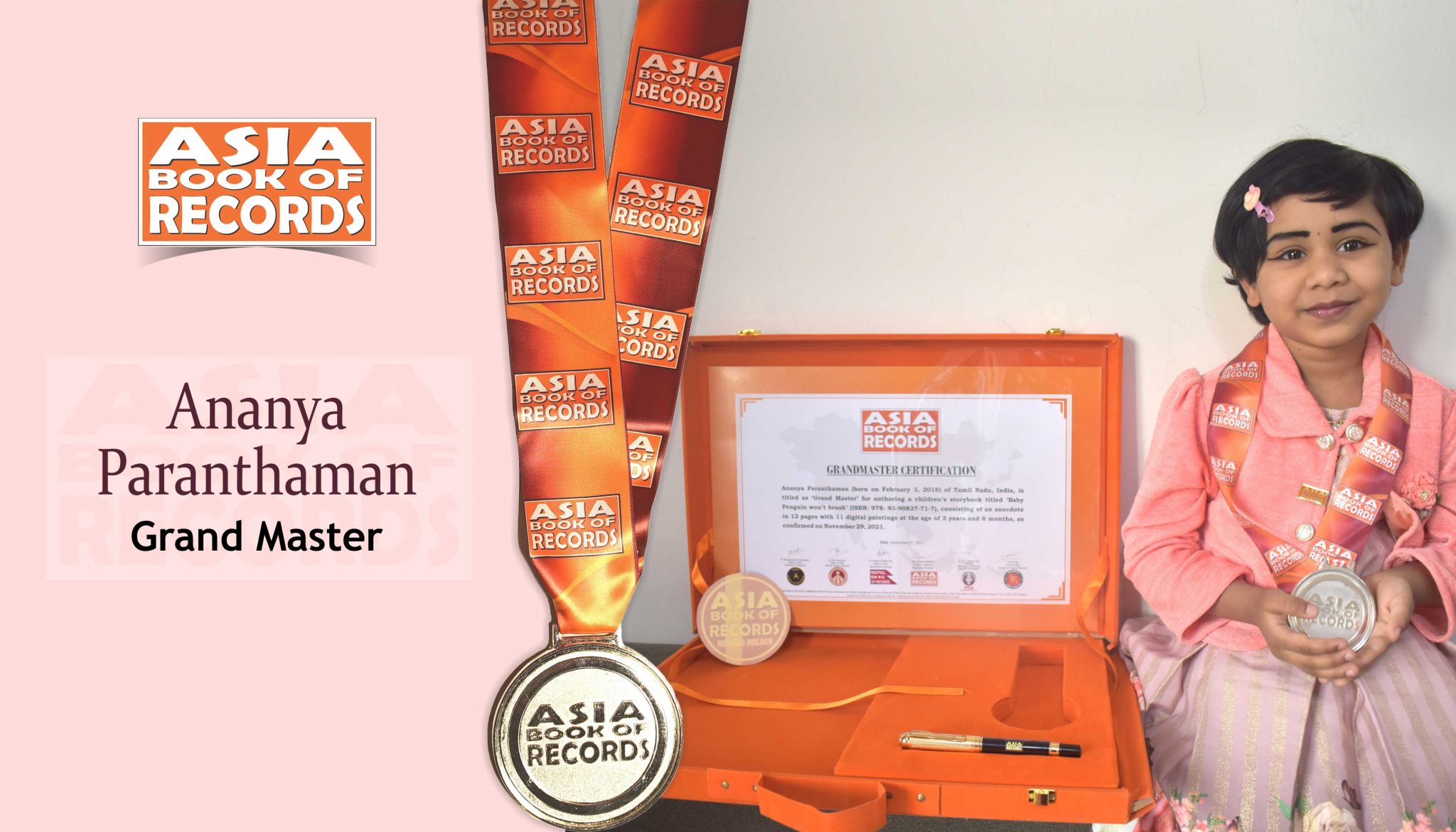 Grand Master – Ananya Paranthaman - Asia Book of Records