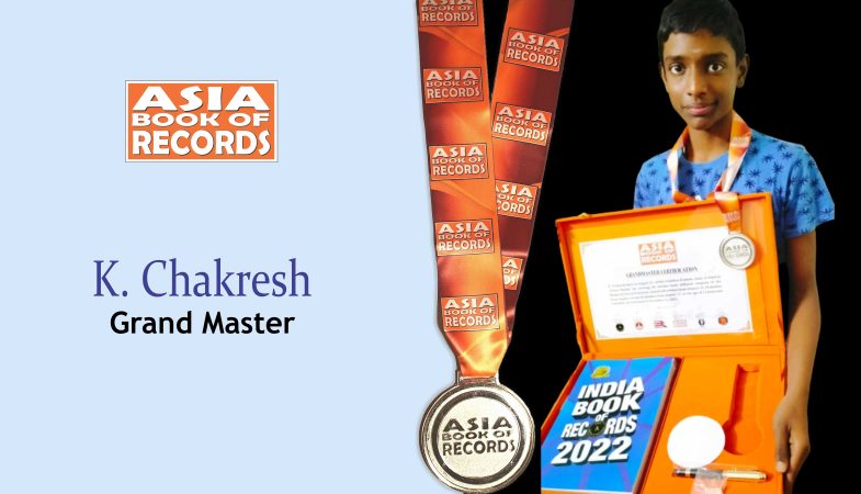 Grand Master – K. Chakresh - Asia Book of Records