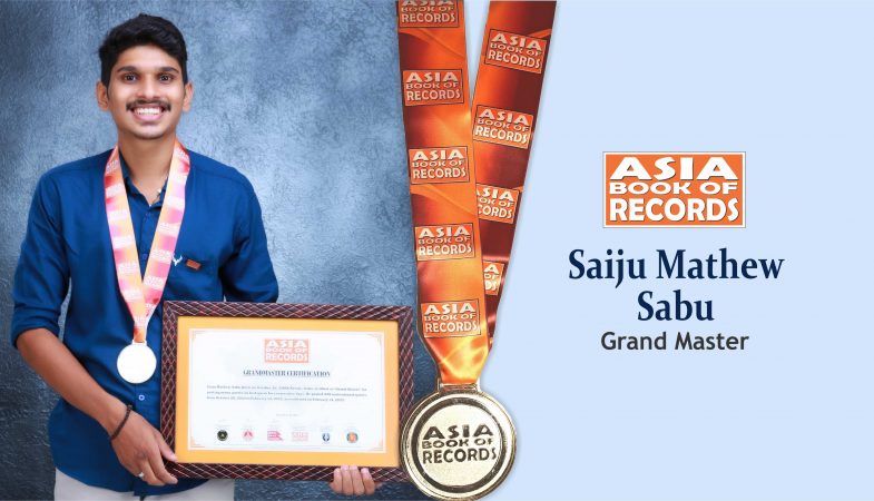 Grand Master – Saiju Mathew Sabu - Asia Book of Records