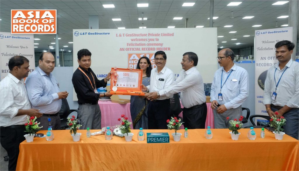 Largest geotech testing laboratory - Asia Book of Records