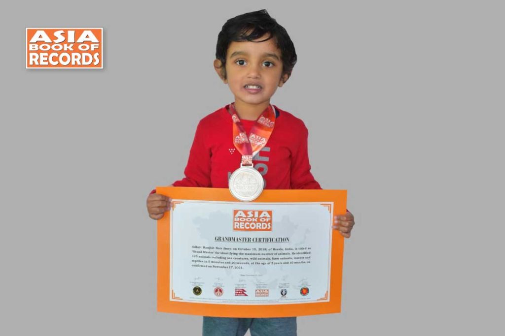 Adhrit Ranjith Nair – Grand Master - Asia Book of Records