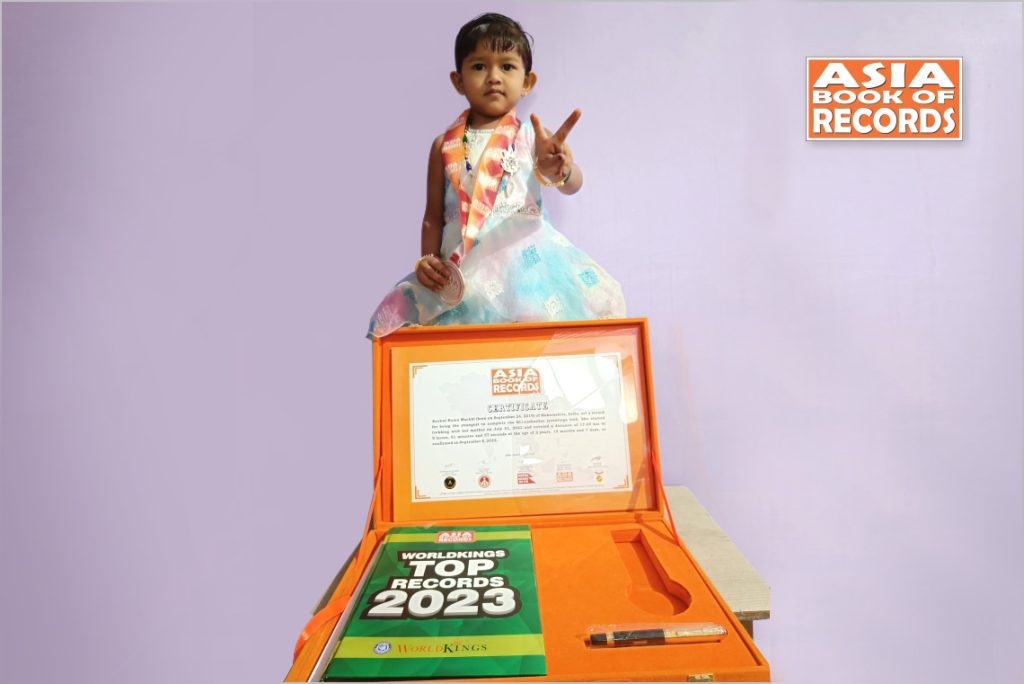 Youngest to complete Bhimashankar jyotirlinga trek - Asia Book of Records