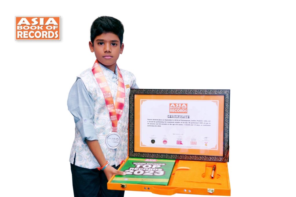 Maximum sit-ups performed by a child - Asia Book of Records