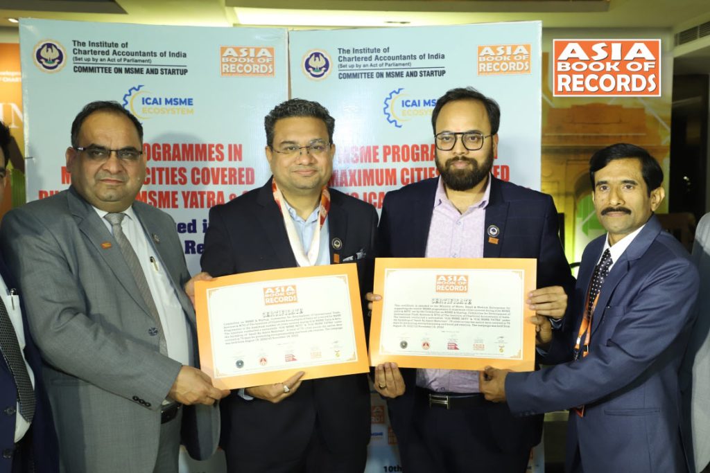 MSME Programmes in Maximum Cities Covered during ICAI MSME Yatra & Setu ...