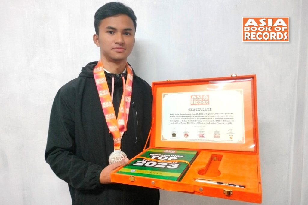 Maximum distance walked in a single day - Asia Book of Records