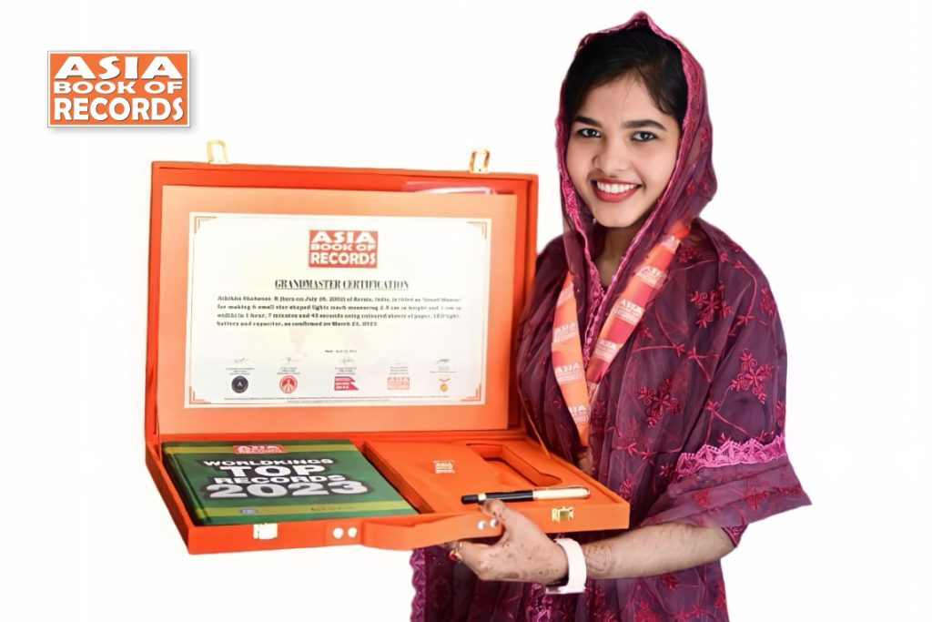 Grand Master – Athikha Shahanas. K - Asia Book of Records