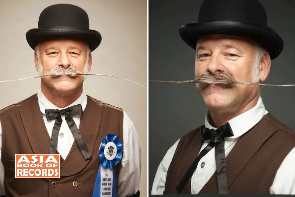 Longest moustache on a living person - Asia Book of Records