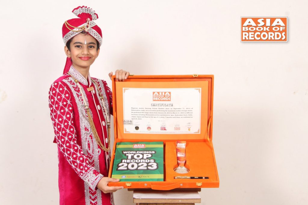 Maximum magic shows performed by a child magician - Asia Book of Records