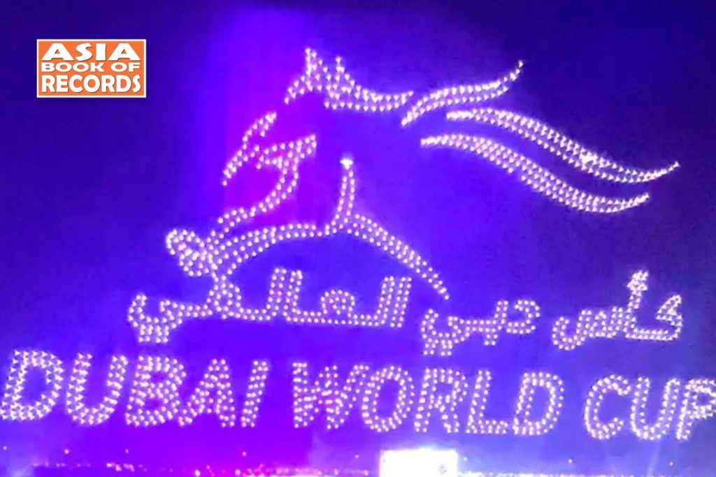 Largest aerial logo made by drones and multirotors - Asia Book of Records