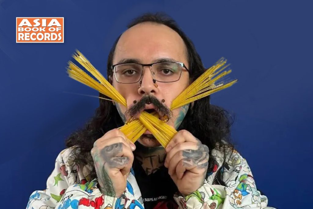 Maximum face flesh tunnels - Asia Book of Records