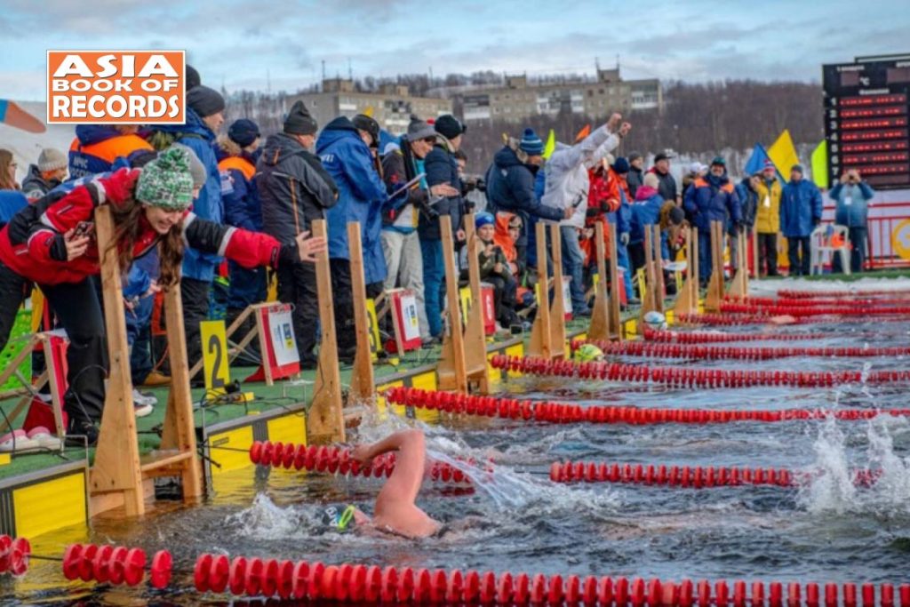 Biggest Ice swimming competition - Asia Book of Records
