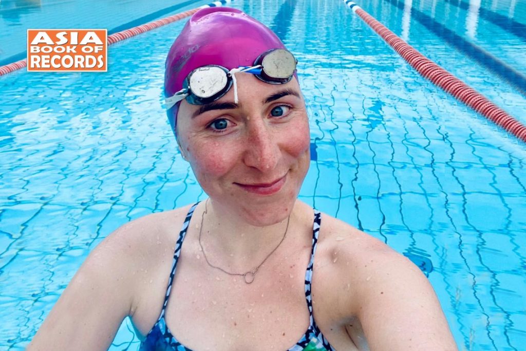 Fastest female swimmer to perform 100 m individual medley ice swim ...