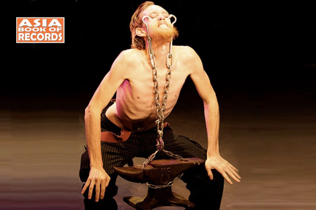 Heaviest weight pulled with the eye sockets - Asia Book of Records