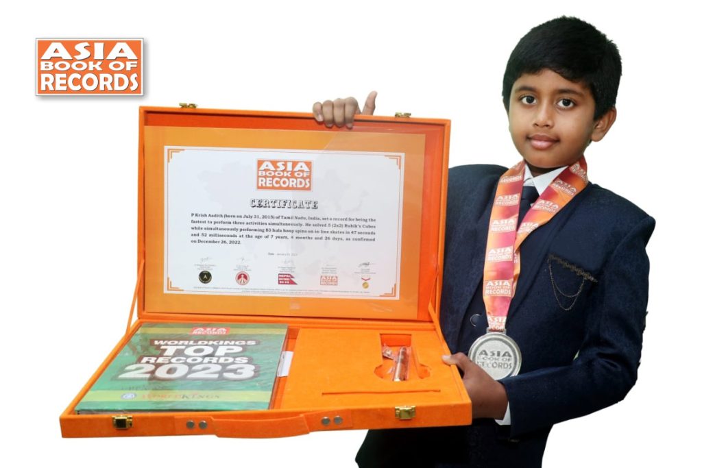 Fastest child to perform three activities simultaneously - Asia Book of ...