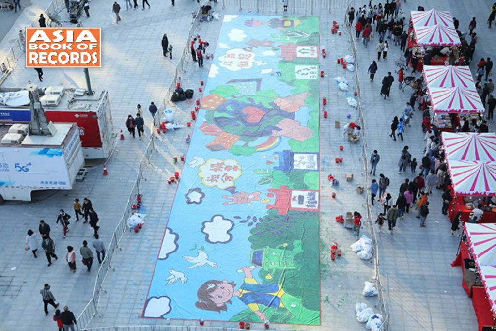 Largest waste sorting painting - Asia Book of Records