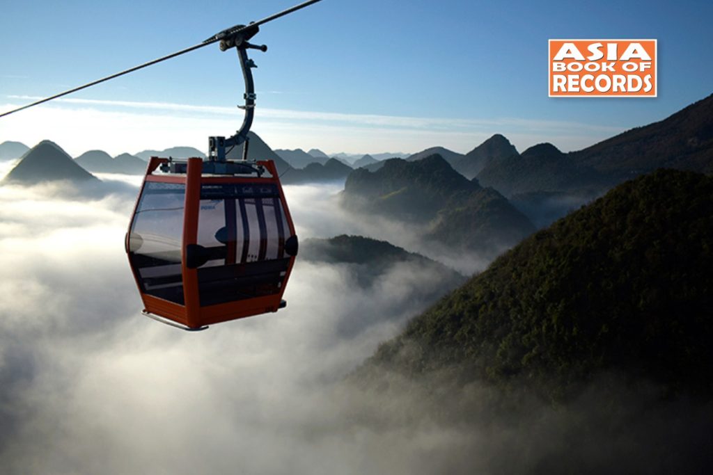 Longest same path mountain cableway in the world - Asia Book of Records