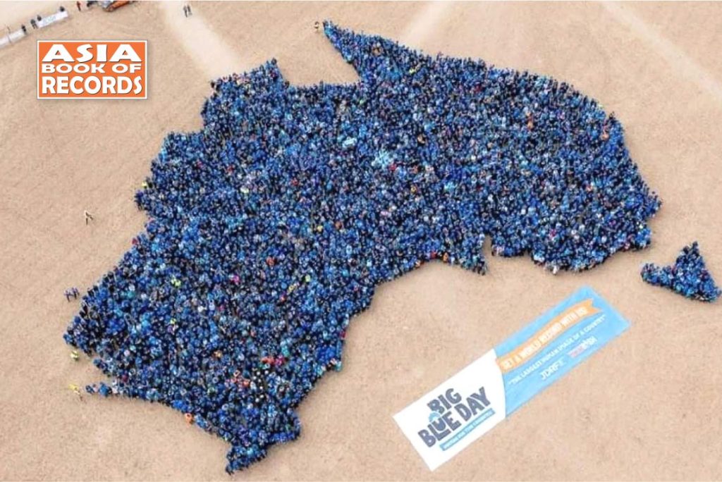 Largest human image of a country - Asia Book of Records