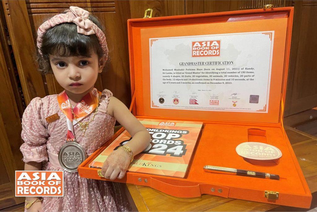 Mohamed Mushakir Fathima Haya – Grand Master - Asia Book of Records