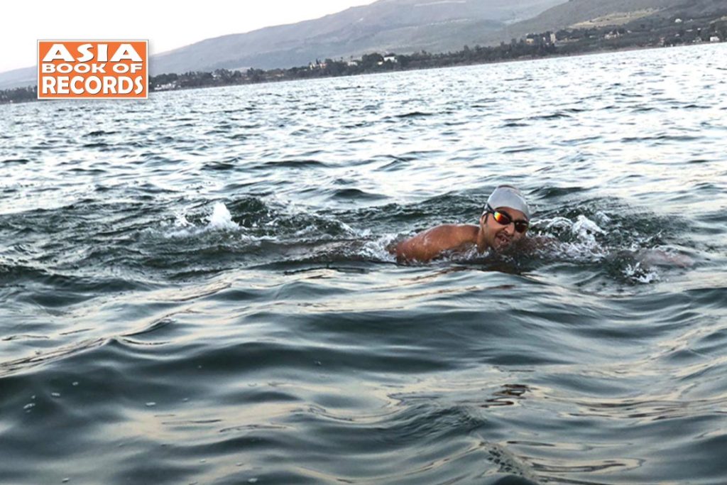Fastest person to swim the length of the Sea of Galilee - Asia Book of ...