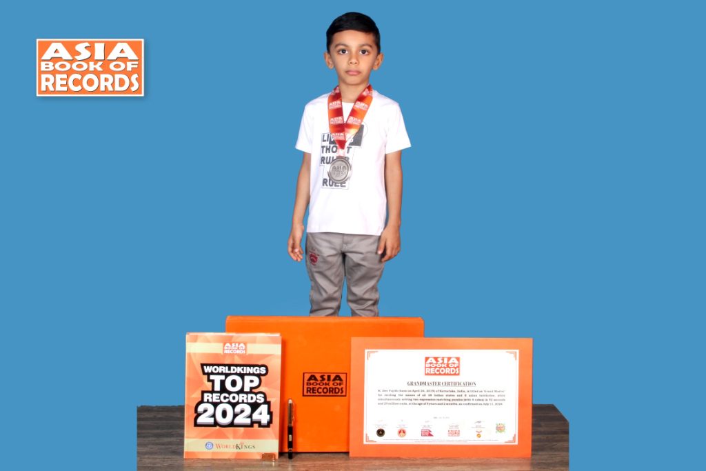Grand Master – K. Dev Yojith - Asia Book of Records